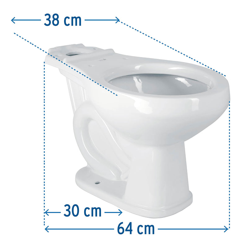 Taza redonda cerámica, blanca, Foset